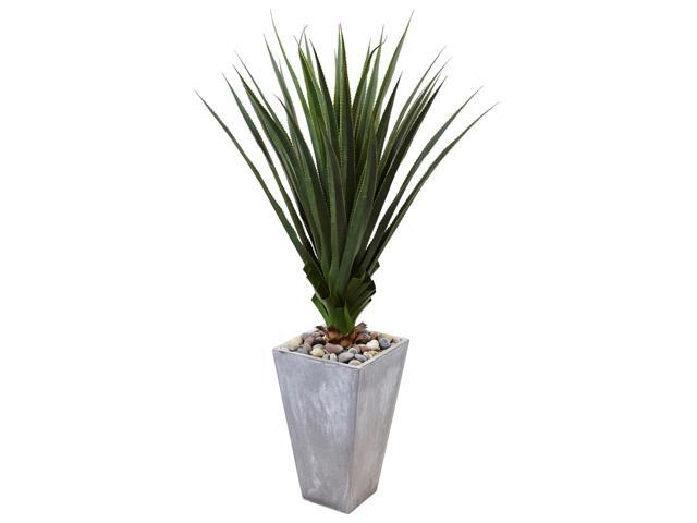 Click here for Nearly Natural 5 Spiked Agave in Cement Planter (I... prices