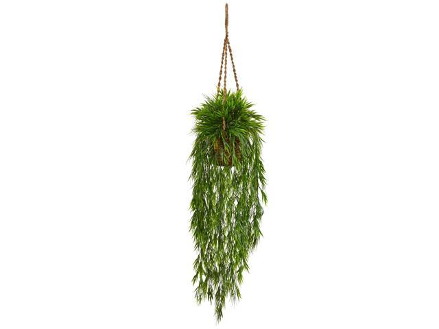 Click here for Nearly Natural 43 Mini Bamboo Hanging Basket prices