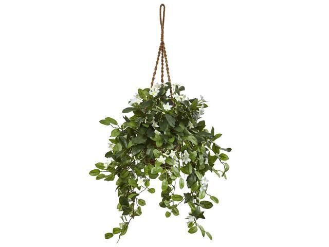 Click here for Nearly Natural 44 Stephanotis in Hanging Basket prices