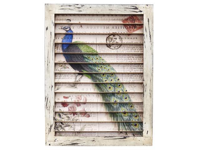 Click here for Nearly Natural 17 Peacock Window Shutter Wall Deco... prices