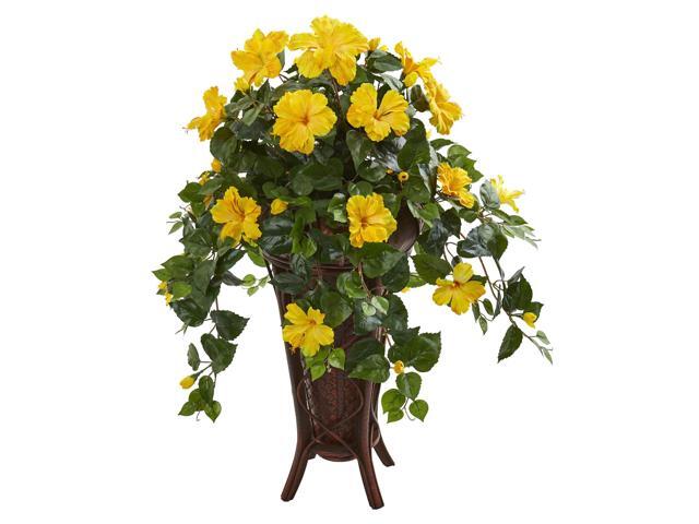 Click here for Nearly Natural 34 Hibiscus Artificial Plant in Sta... prices