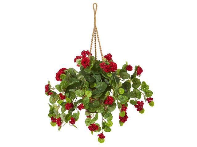 Click here for Nearly Natural 27 Geranium Artificial Plant in Han... prices