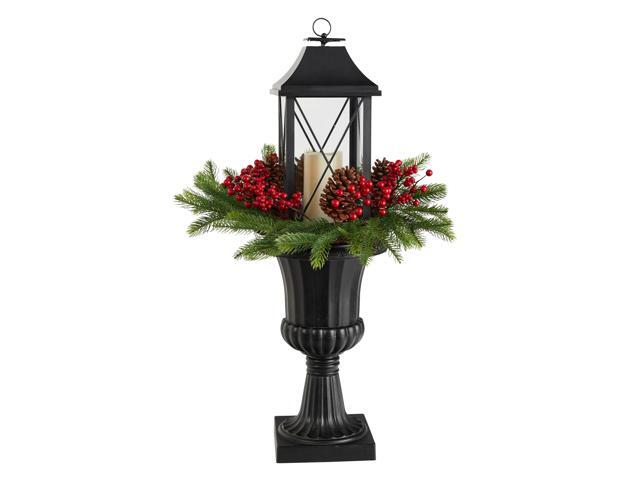 Click here for Nearly Natural 33 Christmas Lantern with Berry and... prices