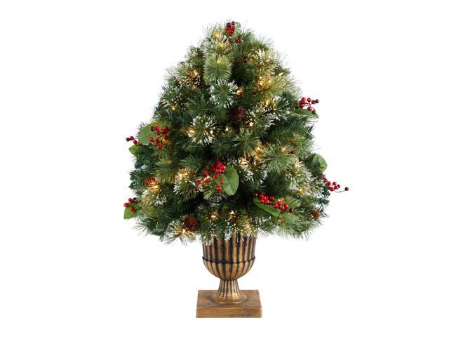 Click here for Nearly Natural 3 Ft. Evergreens in Urn with Lights... prices