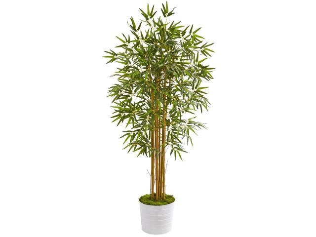 Click here for Nearly Natural 5 Bamboo Artificial Tree in White T... prices