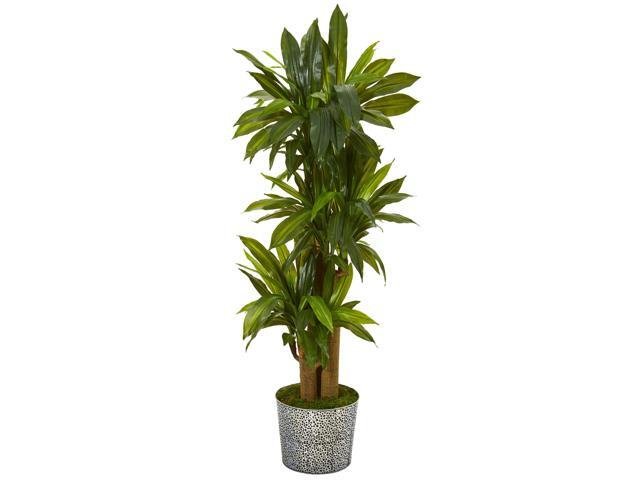 Click here for Nearly Natural 58 Corn Stalk Dracaena Plant in Tin... prices