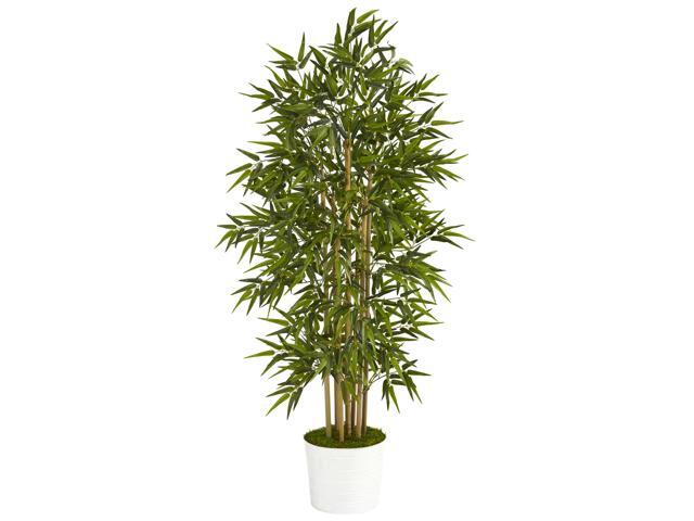 Click here for Nearly Natural 64 Bamboo Artificial Tree in White... prices