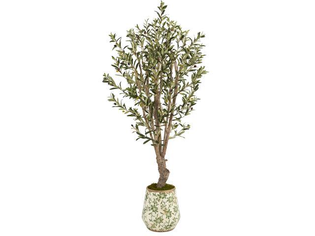 Click here for Nearly Natural 62 Olive Artificial Tree in Floral... prices