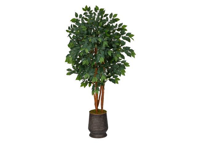 Click here for Nearly Natural 57 Sakaki Artificial Tree in Ribbed... prices