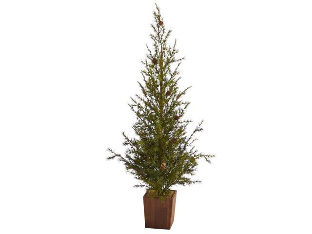 Click here for Nearly Natural 4 Alpine Christmas Tree in Wood Pla... prices