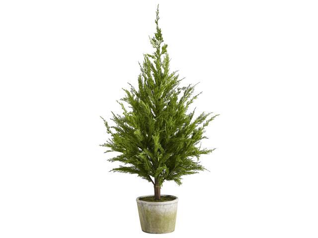 Click here for Nearly Natural 3.5 Cedar Pine Natural Look Tree in... prices
