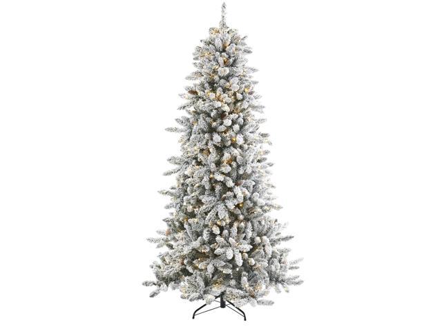 Click here for Nearly Natural 7.5 Flocked Livingston Fir Christma... prices
