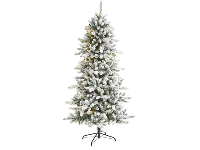 Click here for Nearly Natural 6 Flocked Livingston Fir Christmas... prices