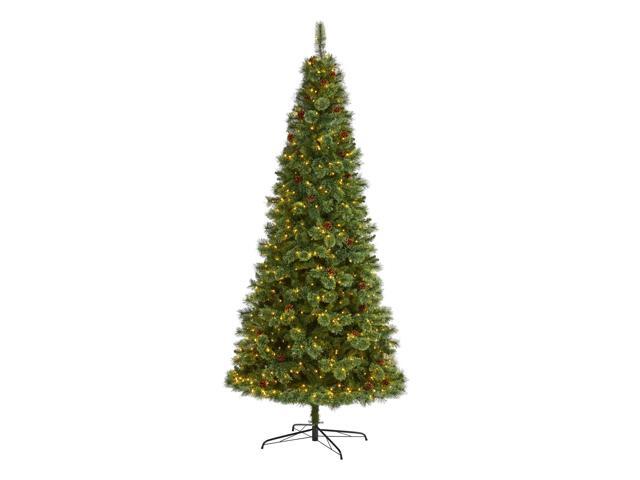 Click here for Nearly Natural 9 White Mountain Pine Christmas Tre... prices