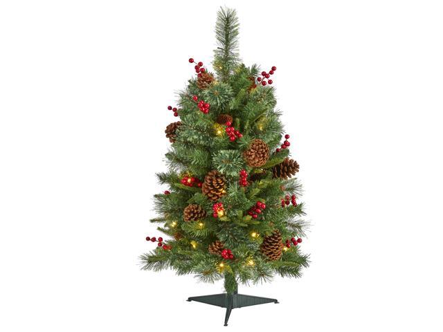 Click here for Nearly Natural 3 Norway Pine Christmas Tree w/50 L... prices