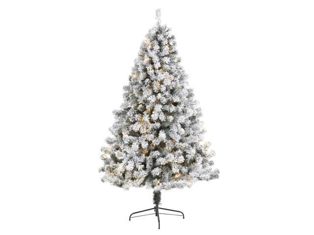 Click here for Nearly Natural 7 Flocked Fir Christmas Tree w/350... prices