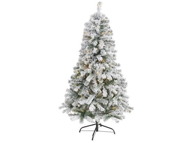 Click here for Nearly Natural 5 Flocked Rock Spruce Christmas Tre... prices