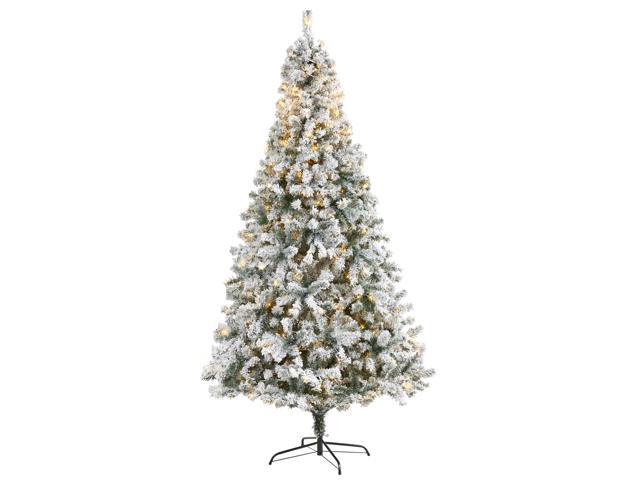 Click here for Nearly Natural 8 Flocked Rock Spruce Christmas Tre... prices