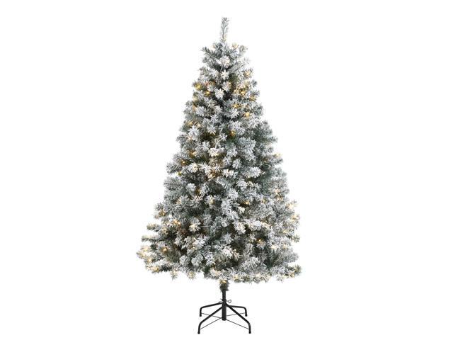 Click here for Nearly Natural 6 Flocked Rock Spruce Christmas Tre... prices