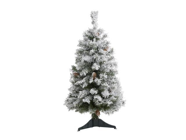 Click here for Nearly Natural 3 Flocked White Christmas Tree with... prices