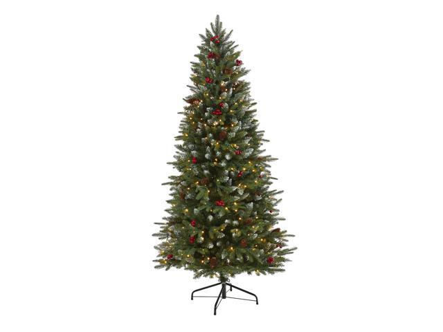 Click here for Nearly Natural 6 Snow Tipped Christmas Tree w/ Ber... prices