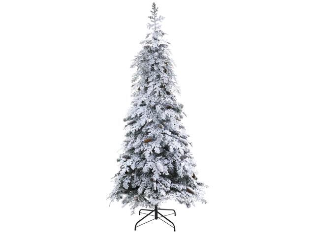 Click here for Nearly Natural 7 Flocked Christmas Tree with Pinec... prices