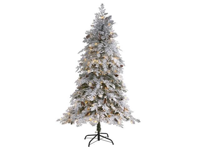 Click here for Nearly Natural 6 Flocked Spruce Christmas Tree wit... prices