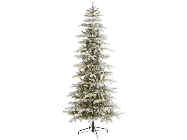 Click here for Nearly Natural 7.5 Flocked Nova Scotia Xmas Tree w... prices