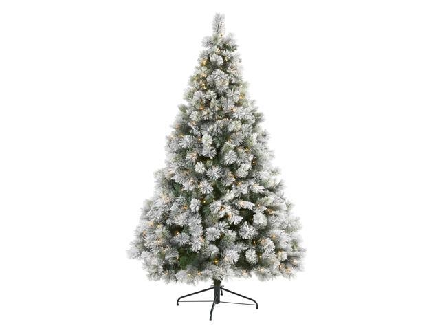 Click here for Nearly Natural 7 Flocked Oregon Pine Xmas Tree w/4... prices
