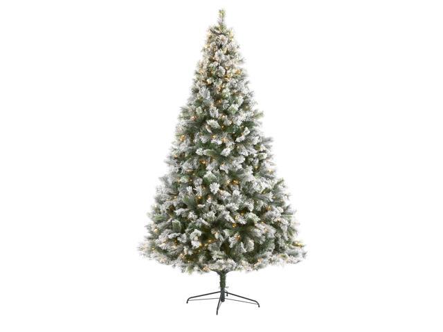 Click here for Nearly Natural 9 Flocked Oregon Pine Xmas Tree w/6... prices