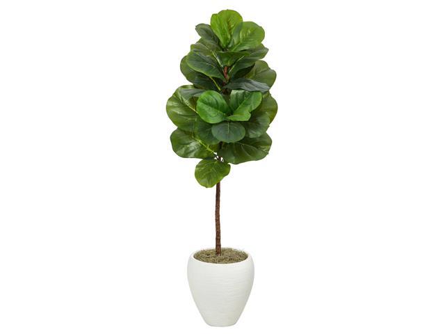 Click here for Nearly Natural 52 Fiddle Leaf Artificial Tree in W... prices