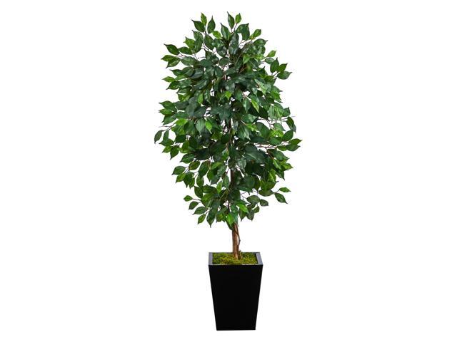 Click here for Nearly Natural 5 Ficus Artificial Tree in Black Me... prices