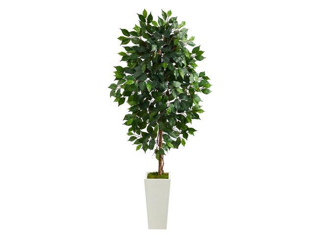 Click here for Nearly Natural 4.5 Ficus Artificial Tree in White... prices