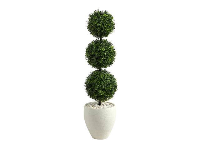 Click here for Nearly Natural 3.5 Boxwood Triple Ball Topiary Tre... prices