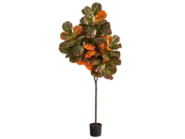 Click here for Nearly Natural 6 Autumn Fiddle Leaf Artificial Tre... prices