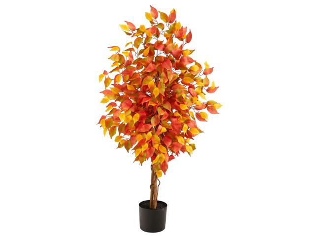 Click here for Nearly Natural 4 Autumn Ficus Artificial Fall Tree prices