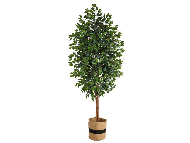 Click here for Nearly Natural 8 Ficus Artificial Tree in Handmade... prices