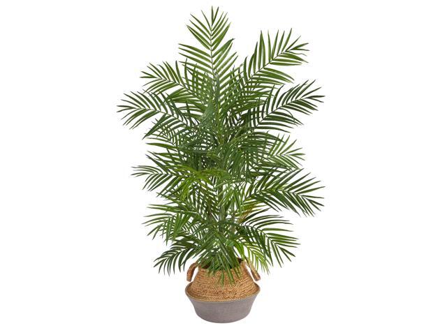 Click here for Nearly Natural 4 Areca Palm in Handmade Jute Gray... prices