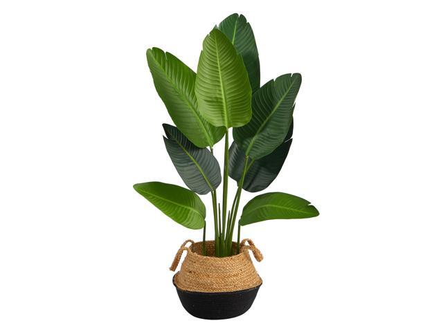 Click here for Nearly Natural 4 Travelers Palm Tree in Cotton & J... prices