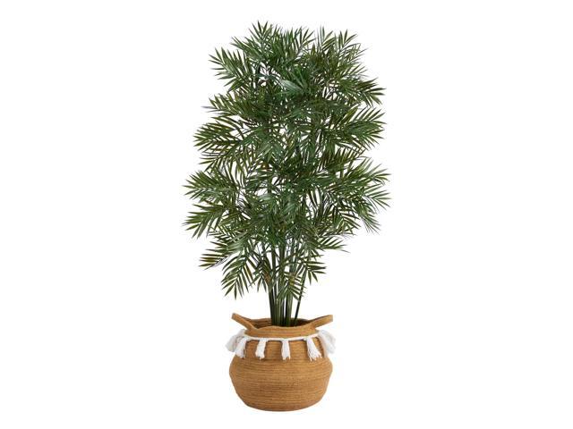 Click here for Nearly Natural 4 Parlor Palm Tree in Handmade Cott... prices