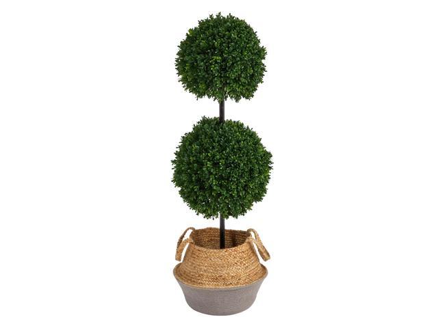 Click here for Nearly Natural 3.5 Boxwood Tree in Jute Gray Plant... prices