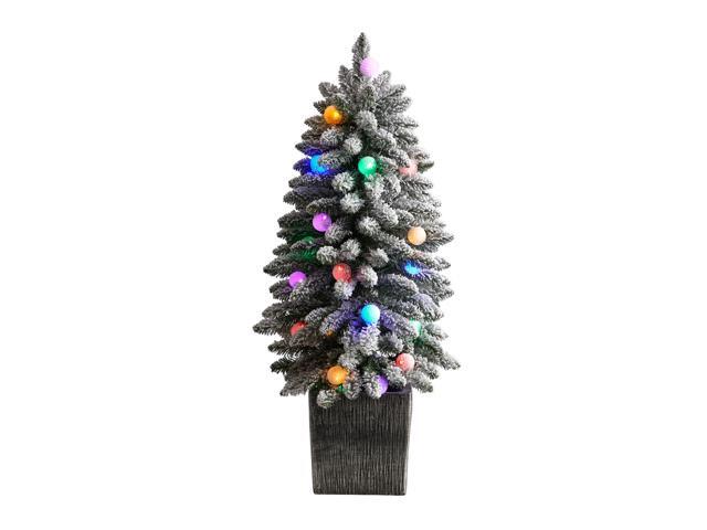 Click here for Nearly Natural 3 Flocked Xmas Tree w/127 Tips & 20... prices