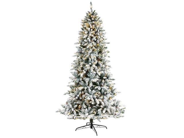 Click here for Nearly Natural 8 Flocked Livingston Fir Christmas... prices