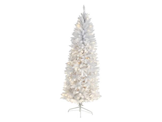 Click here for Nearly Natural 6 White Christmas Tree with 250 Lig... prices