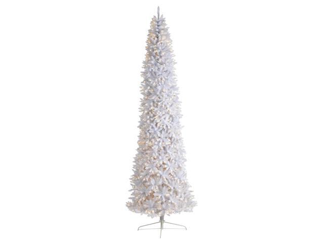 Click here for Nearly Natural 12 Slim White Christmas Tree with 1... prices