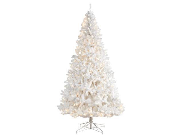 Click here for Nearly Natural 9 White Artificial Christmas Tree w... prices