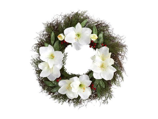 Click here for Nearly Natural 20 Cedar Amaryllis and Ruscus with... prices