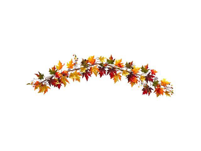 Click here for Nearly Natural 6 Autumn Maple Leaf and Berry Fall... prices