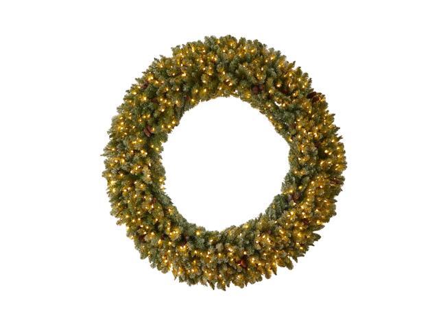 Click here for Nearly Natural 6 Giant Flocked Xmas Wreath w/400 C... prices