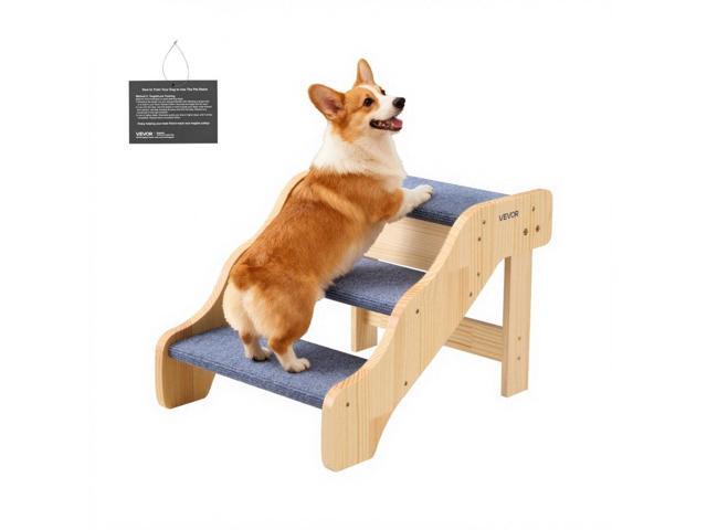 Click here for Vevor Wood Pet Stairs  3-Step Dog Stairs for High... prices